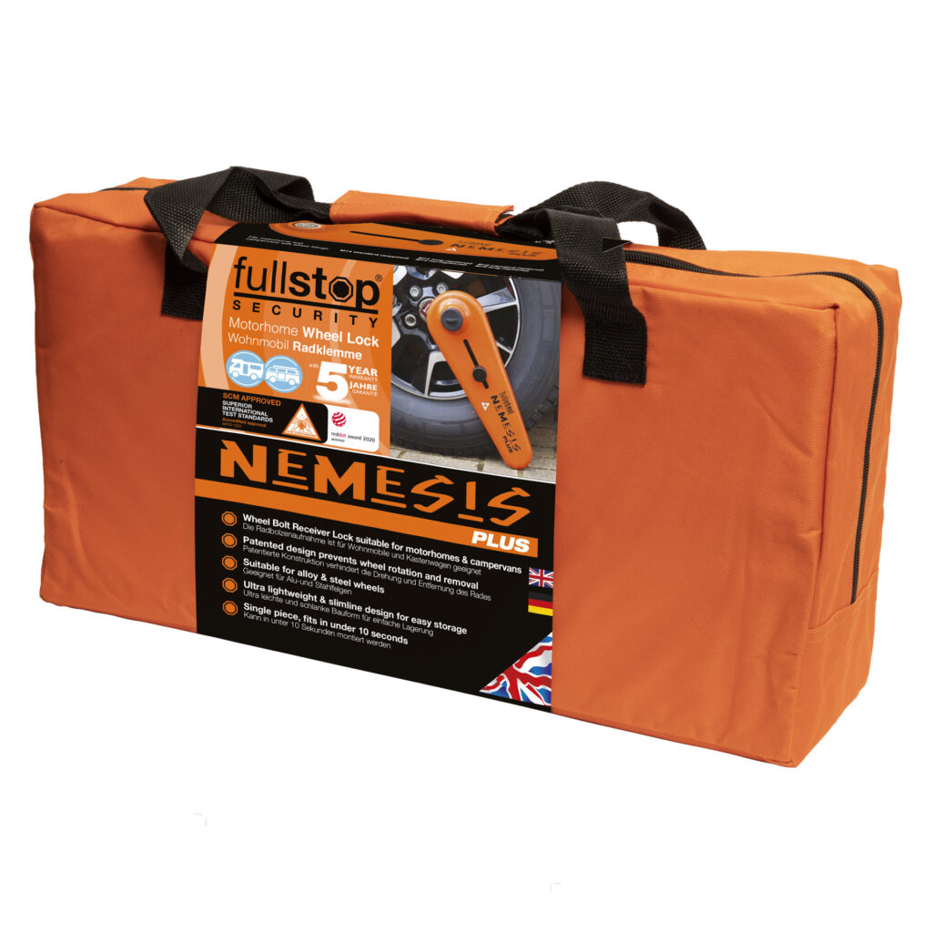 Nemesis Plus (FNP300) motorhome wheel lock from Fullstop